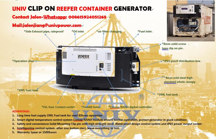 20kva Clip On reefer container Generator - Equipmentimes.com